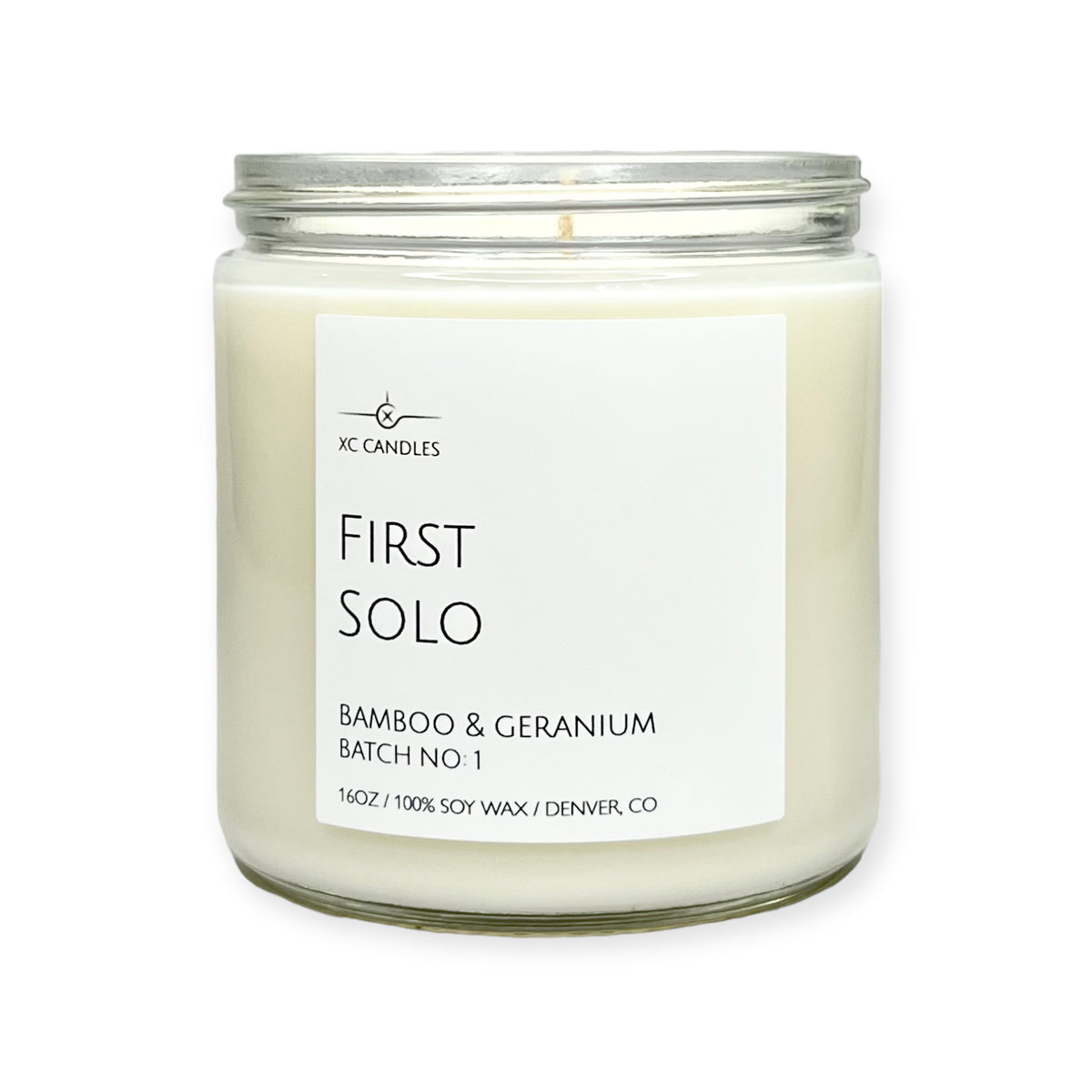 FIRST SOLO — Bamboo & Geranium – XC CANDLES